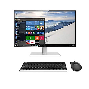 Arteck 2.4G Wireless Keyboard and Mouse Combo Ultra Compact Slim Stainless Full Size Keyboard and Ergonomic Mouse for Computer/Desktop/PC/Laptop and Windows 10/8/7 Build in Rechargeable Battery