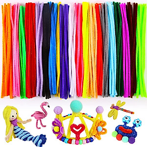 Pipe Cleaners, Pipe Cleaners Craft, Arts and Crafts, Crafts, Craft Supplies, Art Supplies (200 Multi-Color Pipe Cleaners)…