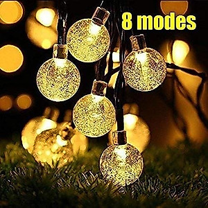 ZBM--ZBM Solar String Light, Outdoor Fairy Lights Waterproof Crystal Ball Decorative Lights for Garden, Terrace, Garden, Home Decorative Lights Luces de hadas