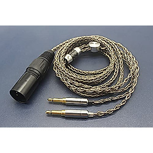 Youkamoo 4 Pin XLR Headphone Cable Compatible for AH-D600, AH-D7200, AH-D7100, Focal Elear Headphones 8 Core Silver Plated Replacement Audio Upgrade Cable