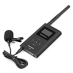 Retekess FT11 FM Transmitter,Portable FM Broadcast Transmitter for Church with Microphone, Rechargeable FM Radio Stereo Station for Drive-in Movie,Parking Lot,Support TF Card AUX Input