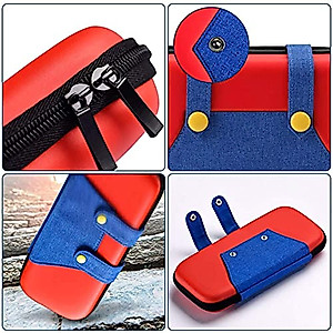 Personalized for Nintendo Switch Lite Case Add Name, Custom Switch Lite Carrying Case for Nintendo Protective Hard Portable Travel Carry Case (Red)