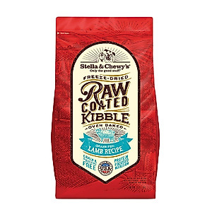 Stella & Chewy's, Grass-Fed Lamb Recipe Raw Coated Kibble Dry Dog Food, 3.5 Pound