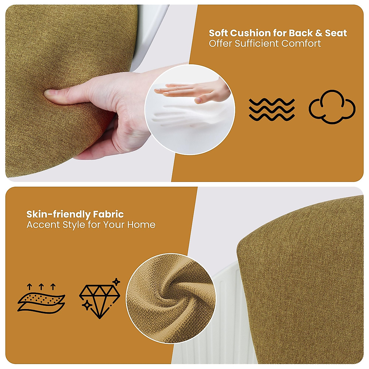 HYLONE Kids Desk Chair Set of 2, Cute Study Chair for Boys Girls Height Adjustable, Swivel Computer Task Student Chairs for Growing Teen, Office Chair for Home/School/Office, Yellow