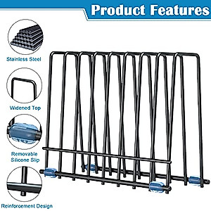 IDEATECH Reusable Storage Bags Rack, Drying Rack for Storage Bags, Stainless Stand for Reusable Storage Bags, Drying Rack Holder for Reusable Bags, Books, Makeup Brush (Black)
