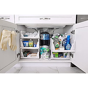 Bee Neat Plastic Stackable Storage Drawers and Closet Storage Bins for Clothes, Food, Snacks, Vegetables and Toys - Plastic Closet Organizer & Drawers for Storage Organizer - 5 Pack Large - White