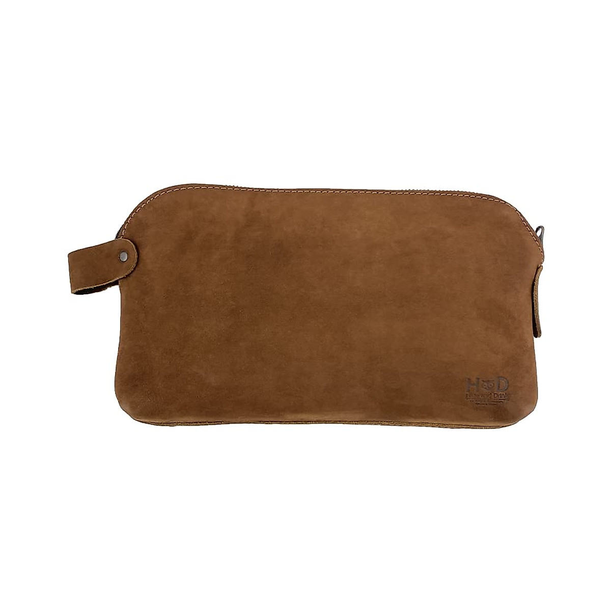 Hide & Drink, Large Rustic All Purpose Dopp Kit Utility Bag for Cords & Chargers, Travel Bag, Multi-Purpose Bag, Full Grain Leather, Handmade, Swayze Suede