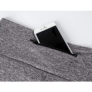 Misyula Style Sports Shorts for Women, Bike Shorts Fashion Compression Stretchy Summer High Waist Elastic Quick Dry Outdoor Athletic Gym Maternity Short Leggings Cycling with Phone Pocket Grey L