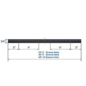 Hot Favorable Aluminum 48" T-Track for Woodworking –Double Cut Profile Universal with Predrilled Mounting Holes -Woodworking and Clamps-Fine Sandblast Black Anodized 4PK