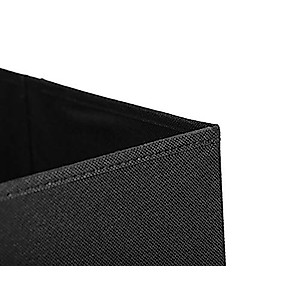 BBQ Future Foldable Cube Storage Bin Collapsible Box Cloth Basket Bins Black Organizer - Great for Nursery, Playroom, Closet, Home Organization (4 PCS, 13x15x13)