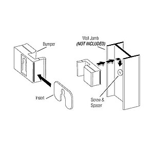 Basco ECPPDLX51SV framed sliding shower door parts, Chrome