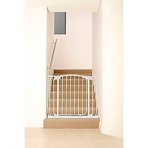 Dreambaby Chelsea Auto-Close Security Baby Safety Gate-with Extensions-White (Fits openings with 28-39 Inches wide)-Model L778W
