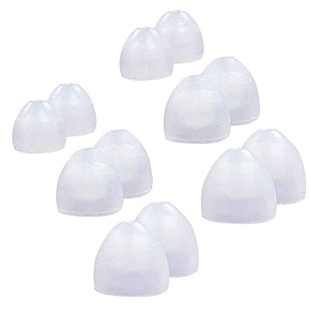 JNSA Replacement Super-Slim Oval Ear Tips Ear Buds Eartip Earbud Replacement for Klipsch Headphones,6 Pairs Set,S/M/L,Clear (Replacement for KLIPSCH 6Pairs)