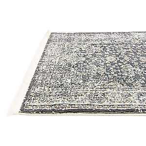 Unique Loom Baracoa Collection Area Rug - La Cabana (2' 2" x 6' 1" Runner, Fume Gray/ Brown)