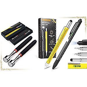 Tool Gifts for Men Stocking Stuffers Multi Tool Pen and Magnetic Tool Pickup Cool Gadgets Set for Dad Birthday Women Christmas Unique Pocket Multitool