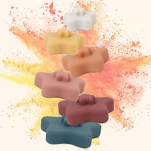 Haakaa Baby Silicone Shape Puzzle, Baby Stacking Toys & Teething Toys, Silicone Stacking Blocks Montessori Toys for 3M+ Babies, BPA-Free. Sunshine.