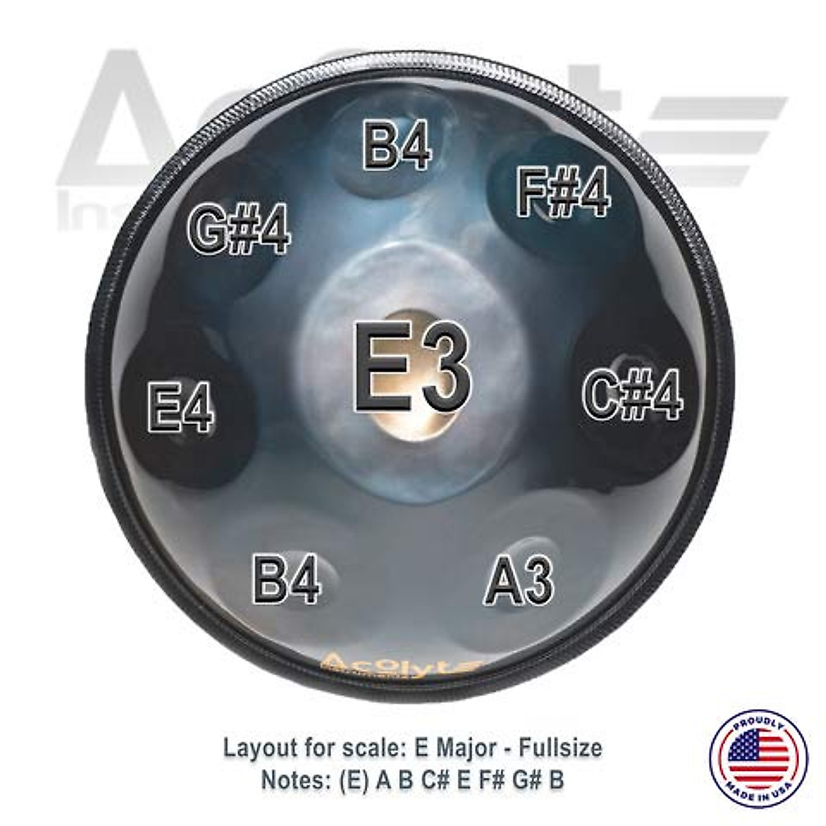 Acolyte Handpan - E Major - Made in The USA