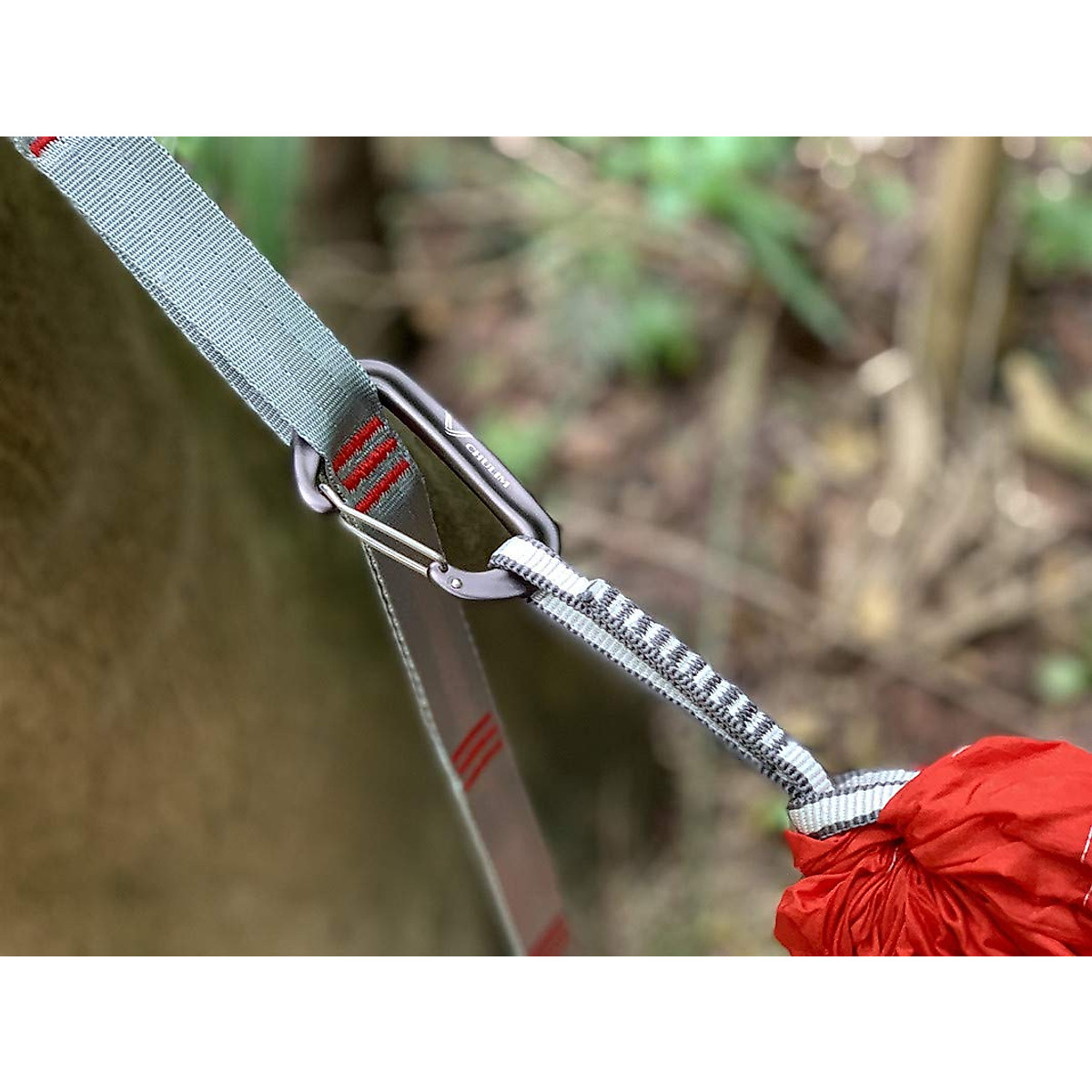 CHULIM Double Camping Hammock with Tree Straps & 12kn Aluminum Carabiners 500lb Weight Capacity Rip-Stop Nylon Lightweight Portable Hammock for Backpacking Travel Beach Yard.