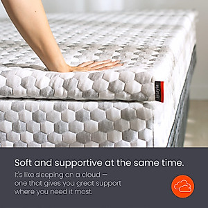 Layla Memory Foam Topper (Queen) Cool, plush, and supportive. Just like a memory foam topper should be. 2”-thick copper-gel infused memory foam mattress pad