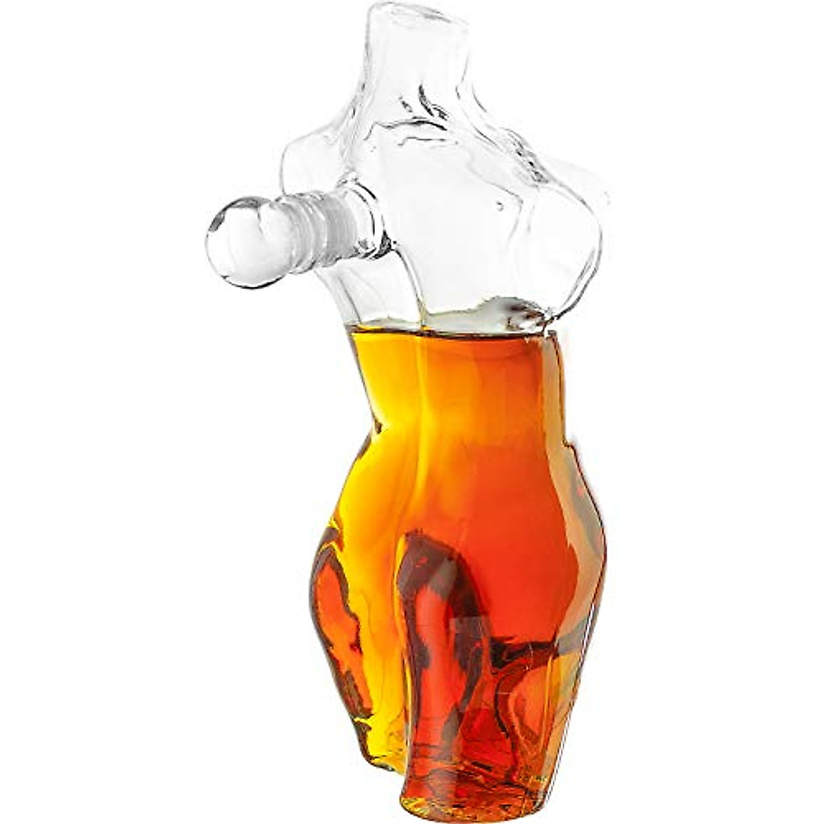 Lady Body Sculpture Whiskey & Wine Decanter Elegant Glass Female Bust Perfect for Home Decoration 750ml by The Wine Savant