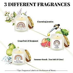 6 Jar Teacher Appreciation Gifts Bulk Teacher Candles with 3 Scents Thank You Gifts Best Teacher Scented Soy Wax Candles Teacher Valentine Gift for Women Teacher, 3.5 oz