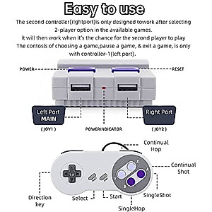 Super Classic Retro Game Console,Classic Mini Video Game Console Built in 2000+ Different Classic Games,4k HD Output and 2 Wired Controllers,Advanced Gaming Solution.