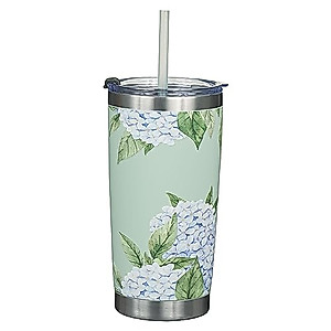 WITH LOVE Thank You For Helping Me Grow Inspirational Travel Tumbler Mug for Teachers, Mentors, Mint/Cream, 18oz Double Wall Vacuum Insulated Stainless Steel