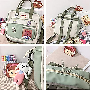 Cute School Backpack with Plush Pendant Girls Pink Japanese Schoolbag Cute Backpack for School JK Uniform Handbags