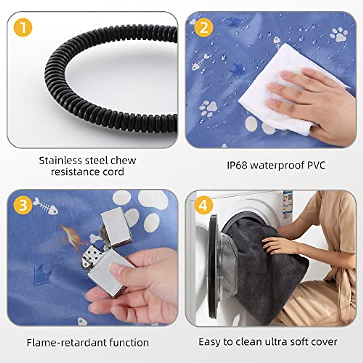 SoftGym Pet Heating Pad Dog Heating Pad Dog Cat Warming Pad Electric Heated Pad for Dogs and Cats Heating Pad Dogs Heated Mat for Dogs Indoor Warming Mat with Auto Power（S）