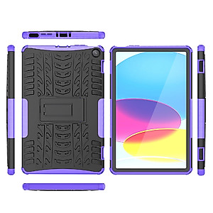 Maomini Case for F i r eMax 11 inch Tablet 2023 Release,Kickstand Heavy Duty Armor Defender Cover (Purple-)