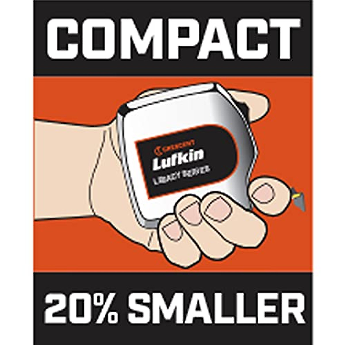 Crescent Lufkin 1/2 x 12' Chrome Case Yellow Clad Tape Measure - L912-02