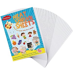 Auihiay 40 Pieces Shrink Plastic Sheets, Shrink Paper Kits for Mothers Day Decorations, Kids Creative Crafts, Great Mothers Day Gifts Christmas Ornament, 7.9 x 5.7 inch / 20 x 14.5 cm