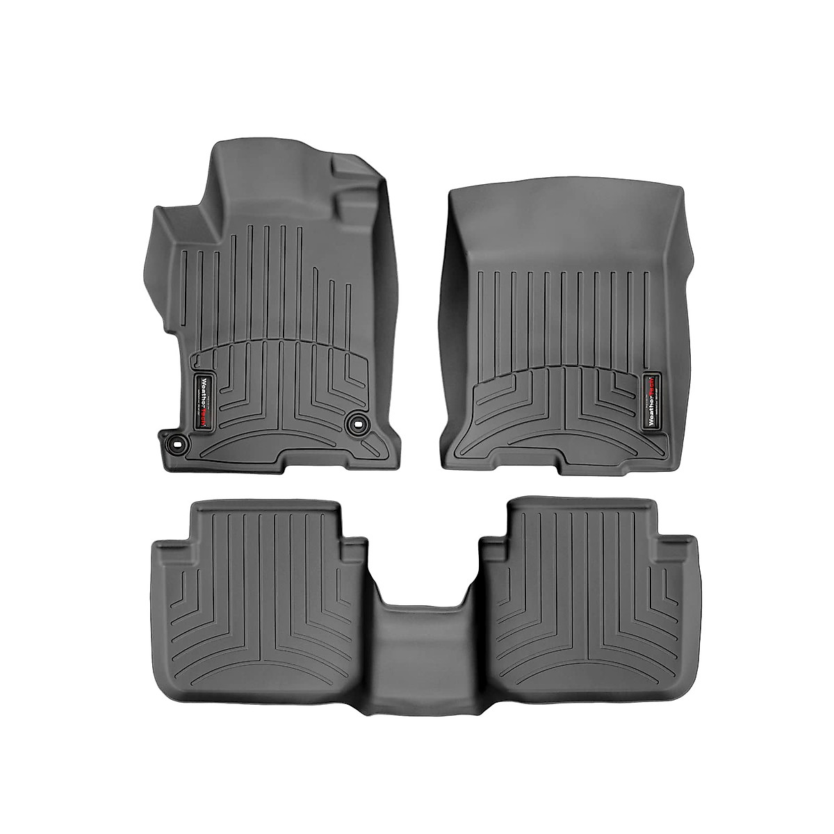 WeatherTech Custom Fit FloorLiners for Honda Accord - 1st & 2nd Row (44481-1-2), Black