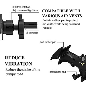 RFSRZ Bat Phone Holder for Car, Car Vent Bat Mount Cool Car Accessories Car Gifts for Men Universal Cell Phone Holder Bat Decorations Collectibles Gravity Automatic Locking Hands Free