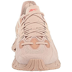 Reebok Women's Zig Kinetica 3.0 Sneaker, Soft Ecru/Neon Cherry, 8.5