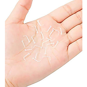 Jewelry 18g Clear Nose Septum Ring Bone Retainer Bioflex L Shape Nose Rings Studs Piercing Jewelry Flat Top（4pcs）