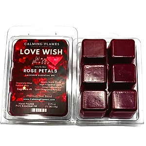 Wax Melts | ROSE PETALS + LAVENDER | Home Fragrance | Lavender Essential Oil | HIGHLY SCENTED WAX MELTS | Aromatherapy Wax Melts | Handcrafted in USA (1-Pack)