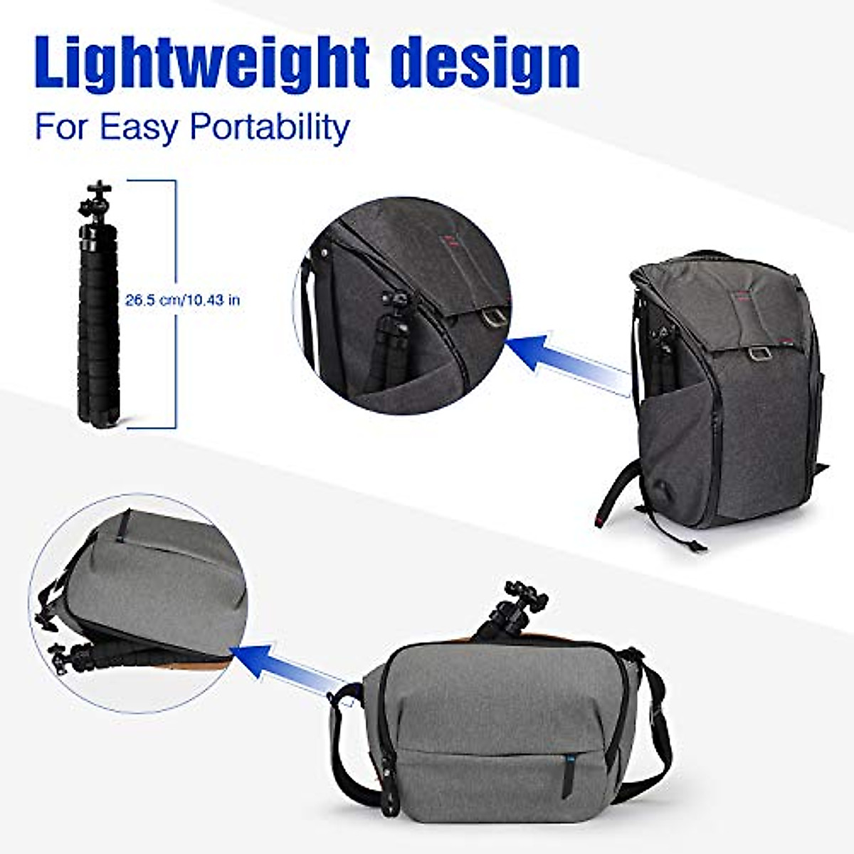 PHOPIK Mini Phone Tripod Stand: Portable and Flexible Octopus Smartphone Tripod- Compatible with iPhone/Android/Camera/GoPro