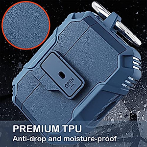 PARTYACO Case for Airpods Pro Case Cover with Lock Lid, Protective Cover Compatible with Airpod Pro Case for Men Women, Shockproof Rugged Shell for Air Pods Pro Charging Case (Pink)