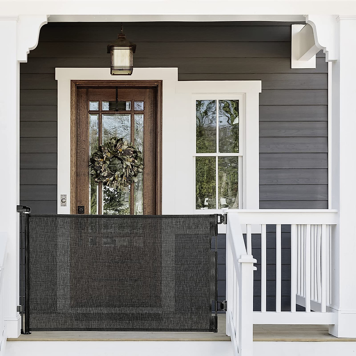 Cumbor 36" Extra Tall, 29.7"- 46" Width Baby Gate for Dogs and Kids & Cumbor 33" Tall, 0"-55" Width Retractable Baby Gate for House, Stairs, Doorways