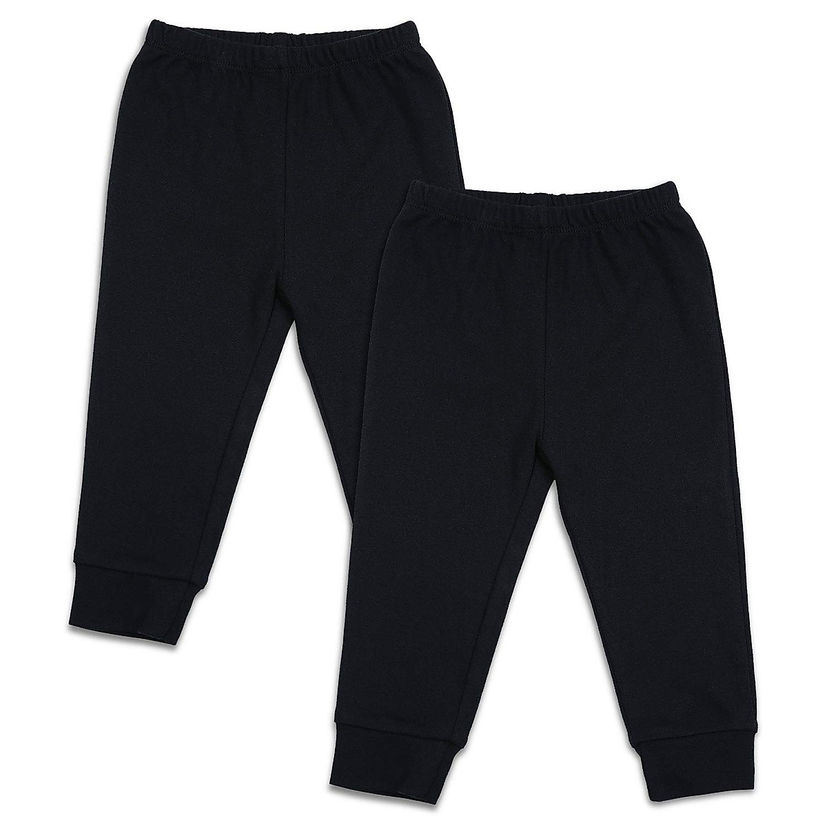 SOBOWO Baby Boy Pants 0-3 Months Newborn Pants Boys Baby Infant Cotton Crawling Pants for Newborn Boys Girls Pack of 2 (0-3 Months, Black/Black)