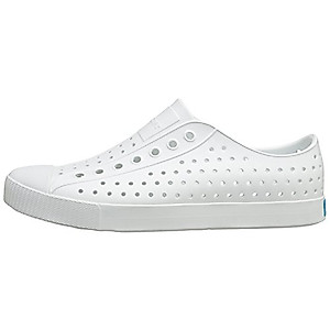Native Shoes, Jefferson, Lightweight Sneaker for Adults, Shell White/Shell White, 10 M US Women/8 M US Men