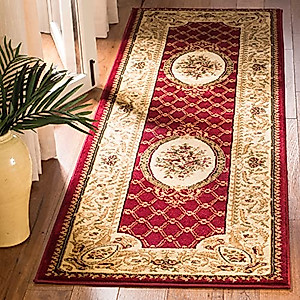 SAFAVIEH Lyndhurst Collection 8' x 11' Sage / Ivory LNH223A Traditional European Non-Shedding Living Room Bedroom Dining Home Office Area Rug