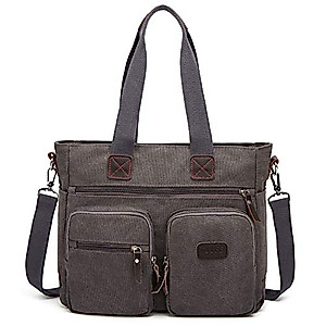 ToLFE Women Top Handle Satchel Handbags Shoulder Bag Messenger Tote Bag Purse Crossbody Bag (Double handles with 9.8" drop, New-Grey1)