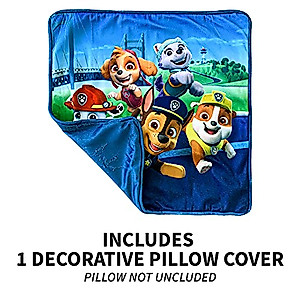 Franco Kids Bedding Soft Decorative Pillow Cover, 15 in x 15 in, Paw Patrol