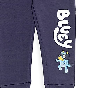 Bluey Toddler Boys Fleece Hoodie and Pants Outfit Set Grey/Blue 3T