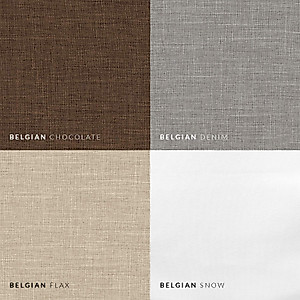 CHICOLOGY - RMBF2764 Cordless Roman Shades Cross-Hatched Modern Fabric Cascade Window Blind Treatment, 27"W X 64"H, Belgian Flax (Privacy & Light Filtering)