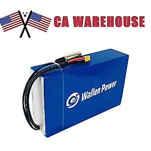 Wallen Power 60V 20AH Ebike Battery, Electric Bicycle Battery for 1800w 1500w 1200w 1000w Bike Motor, Waterproof (PVC) Battery Pack with 40A BMS Protection Board