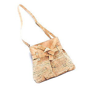 Handmade Vegan Portuguese Cork Purse Bucket Crossbody Bag for Woman