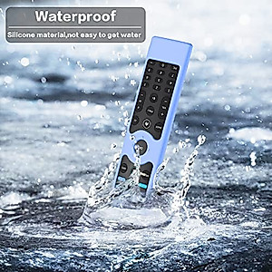 [2 Pack] WQNIDE Silicone Protective Case Cover for Vizio XRT140 Smart TV Remote Control,Shockproof Vizio XRT140 Remote Cover with Lanyard(Grow Blue+Grow Green)